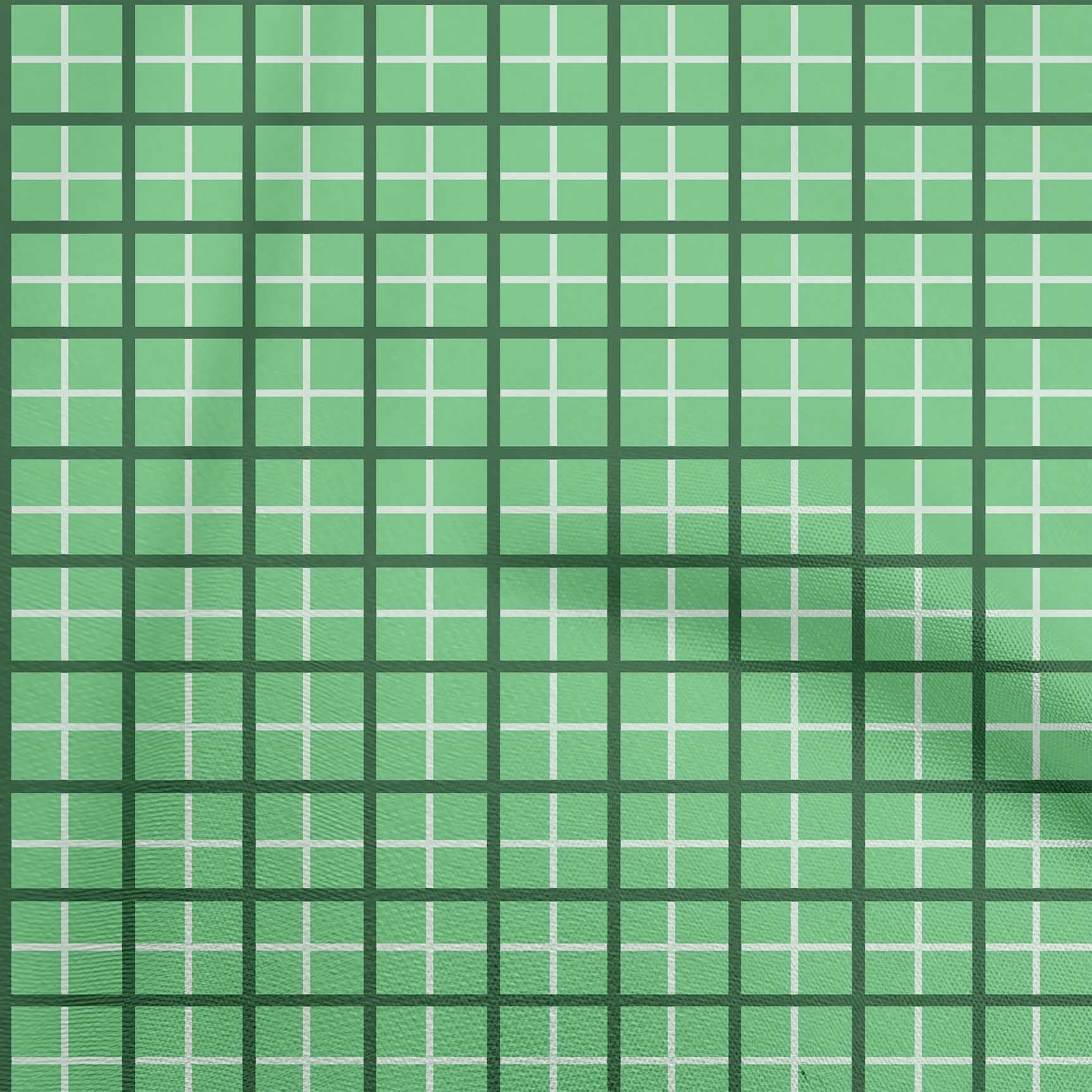 oneOone Cotton Poplin Sea Green Fabric Check Plaid Quilting Supplies ...