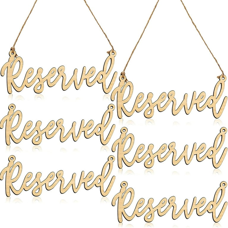 Reserved Seating Sign