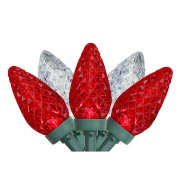 Red & White LED Wide Angle Christmas Lights - Walmart.com