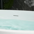 Cpingao Solid Surface Freestanding Bathtub 63 inch, Egg Shell Shaped ...