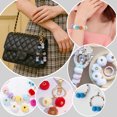 72Pcs 8 Colors Polyester European Beads with Iron Core Large Hole Beads ...