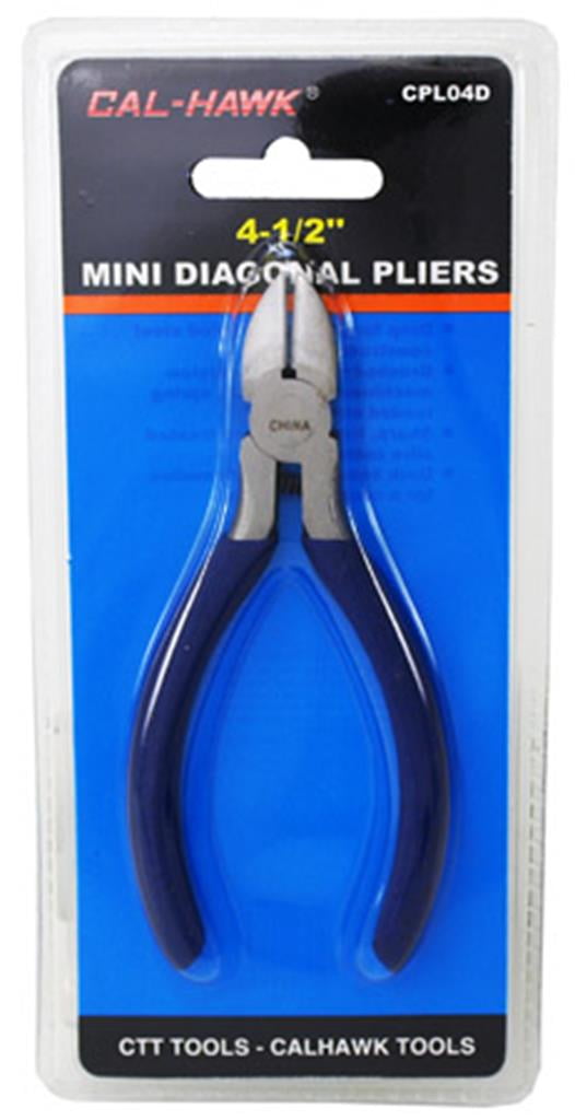 "Cal Hawk Tools 4-1/2"" Mini Diagonal Pliers" - Walmart.com