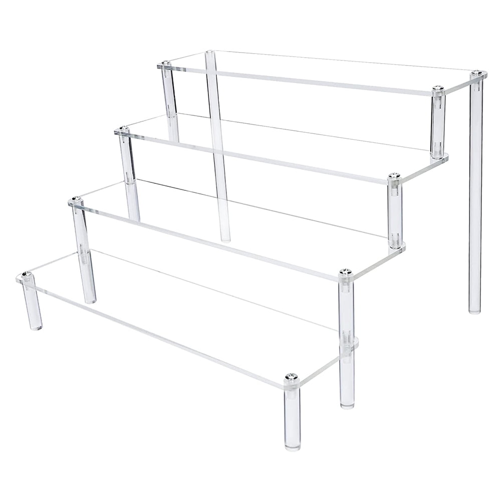 NUOLUX Rack Display Acrylic Shelf Holder Clear Cosmetics Stand Riser ...