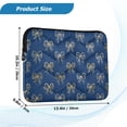 Blue Background Gold Bows Quilted Laptop Protective Cases Computer ...