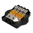 1- 4Way Fused Distribution Block, 3 X 0/2/4 Gauge in / 3 X 4/8 Gauge ...