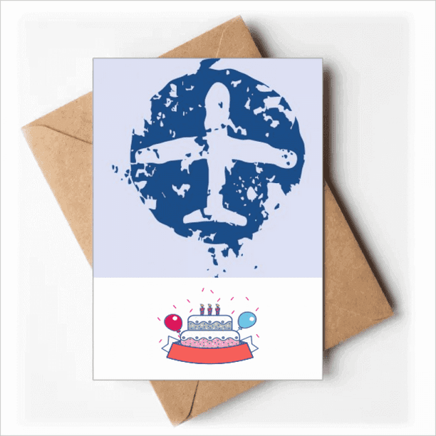 Blue Plane Design Illustration Pattern Happy Birthday Greeting Cards ...