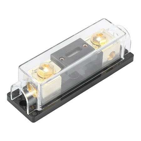 0/2/4 Gauge Inline ANL Fuse Holder Clear Black Fuse Block Box with 250A ...