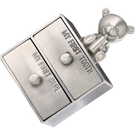 First Curl and First Tooth Keepsake Boxes for Kids Engraved Silver ...