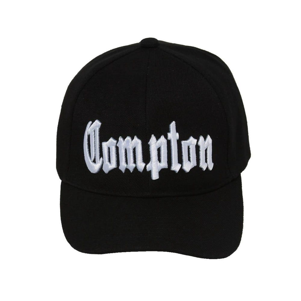 City of Compton Hat Cap 3D Embroidery - Black w/ Sunglasses - Walmart ...