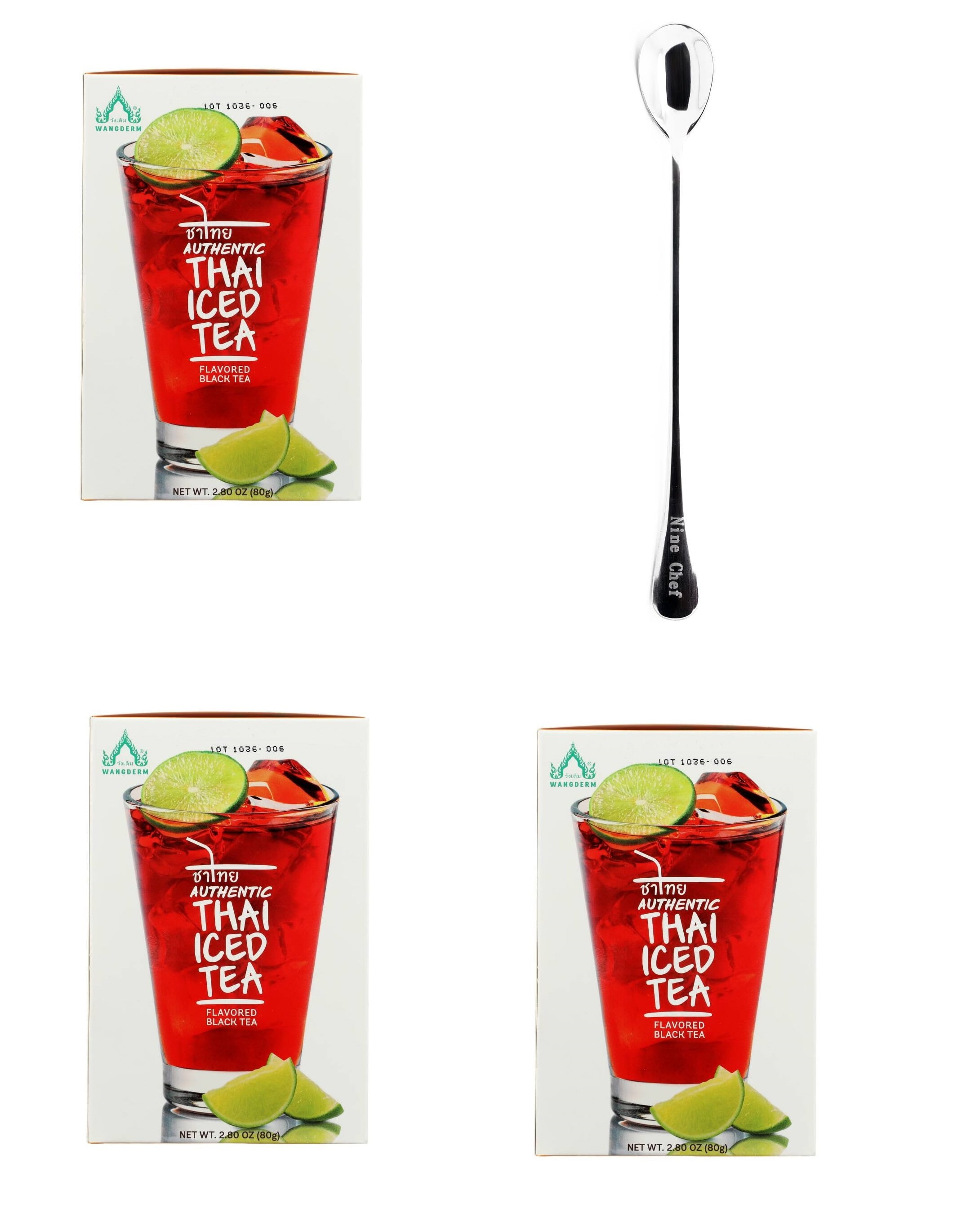 NineChef Bundle- WangDerm Authentic Thai Iced Tea Flavored Black Tea 23 ...