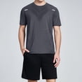 AGKIZG Men's Short Sleeve Ice Cool Summer Sports 2 Piece Set Breathable ...