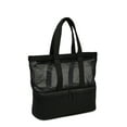 No Boundaries Women's Beach Zip Bottom Tote Handbag, Midnight Black ...