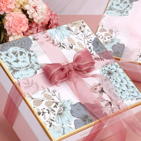 50 Yard Organza Ribbon Sheer Chiffon Stain Ribbons Dusty Rose Fading ...