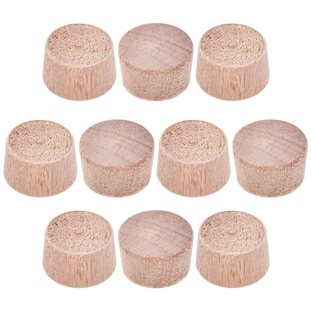 Wood Button Top Plugs 9/25 Inch Cherry Hardwood Furniture Plugs 1/4 ...