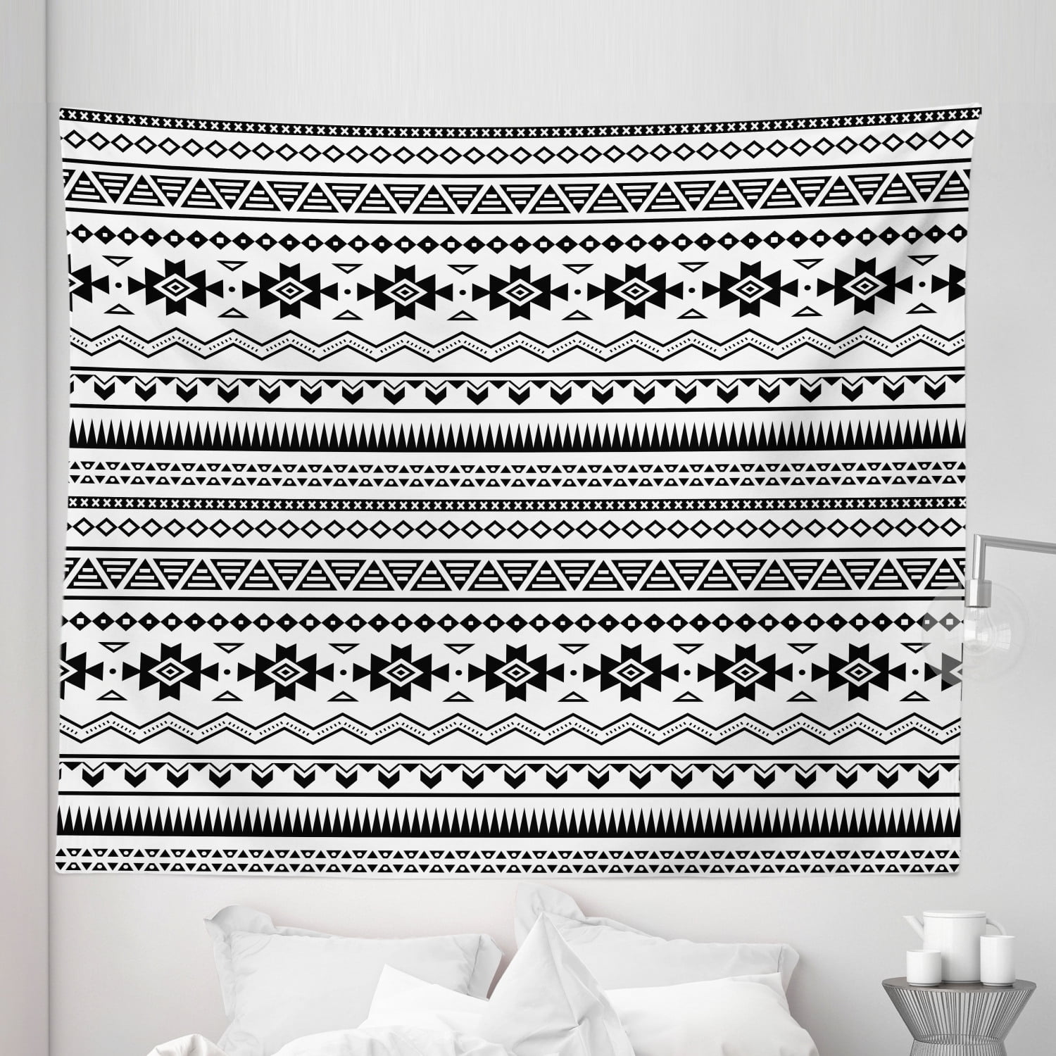 Tribal Tapestry, Aztec American Folkloric Art Borders Tribal South ...