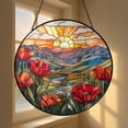 Botanical Poppy Stained Glass Window Hanging – Floral Decor - Walmart.com