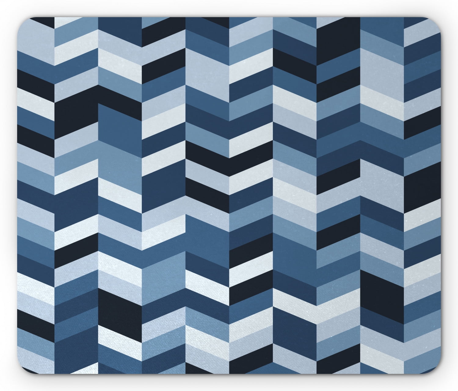 Navy Mouse Pad, Soft Pastel Toned Modern Herringbone Pattern with ...