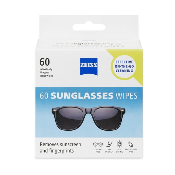 ZEISS Gentle and Thorough Cleaning Eyeglass Lens Cleaner Wipes, 100 ...