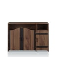 Furniture of America Horr 47-in. Rustic Walnut 7-shelf Buffet Server ...