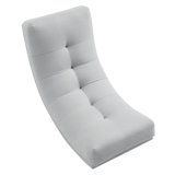 Loungie Hermione Linen Upholstered Gentle Rocking Chair with Padded ...