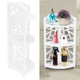 3 Tier Corner Shelf, PVC Foam Board Small Corner Shelf Storage Rack for ...