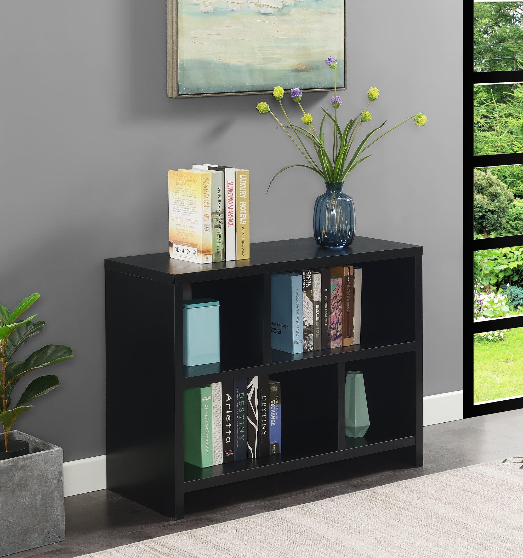 Convenience Concepts Northfield Console 3 Tier Bookcase, Black ...