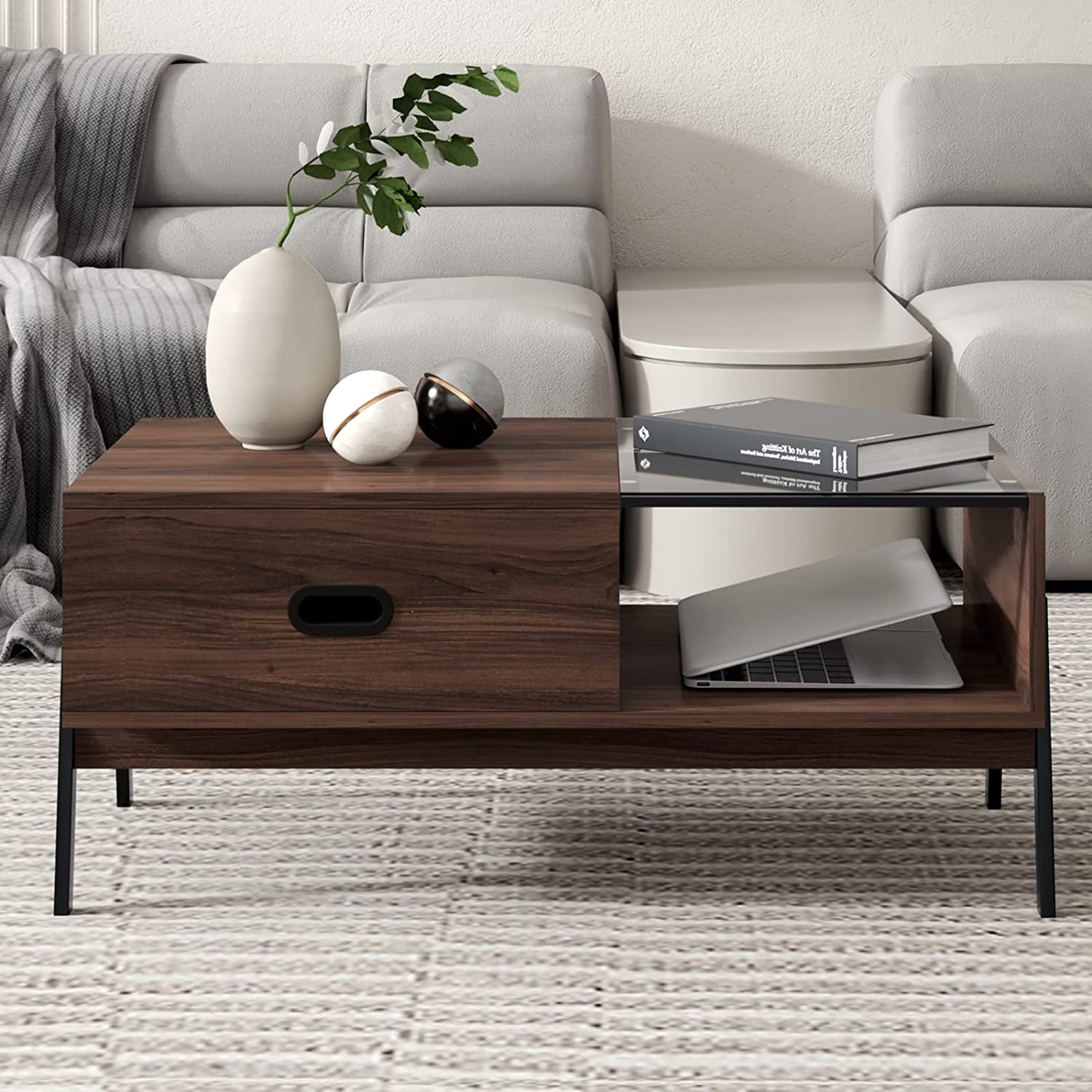 Buy Soges Lift Top Coffee Table, Modern Coffee Table Lift Top with ...