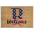 Patriotic Letter A Welcome Coir Doormat US Flag Star Stripe Front Door ...