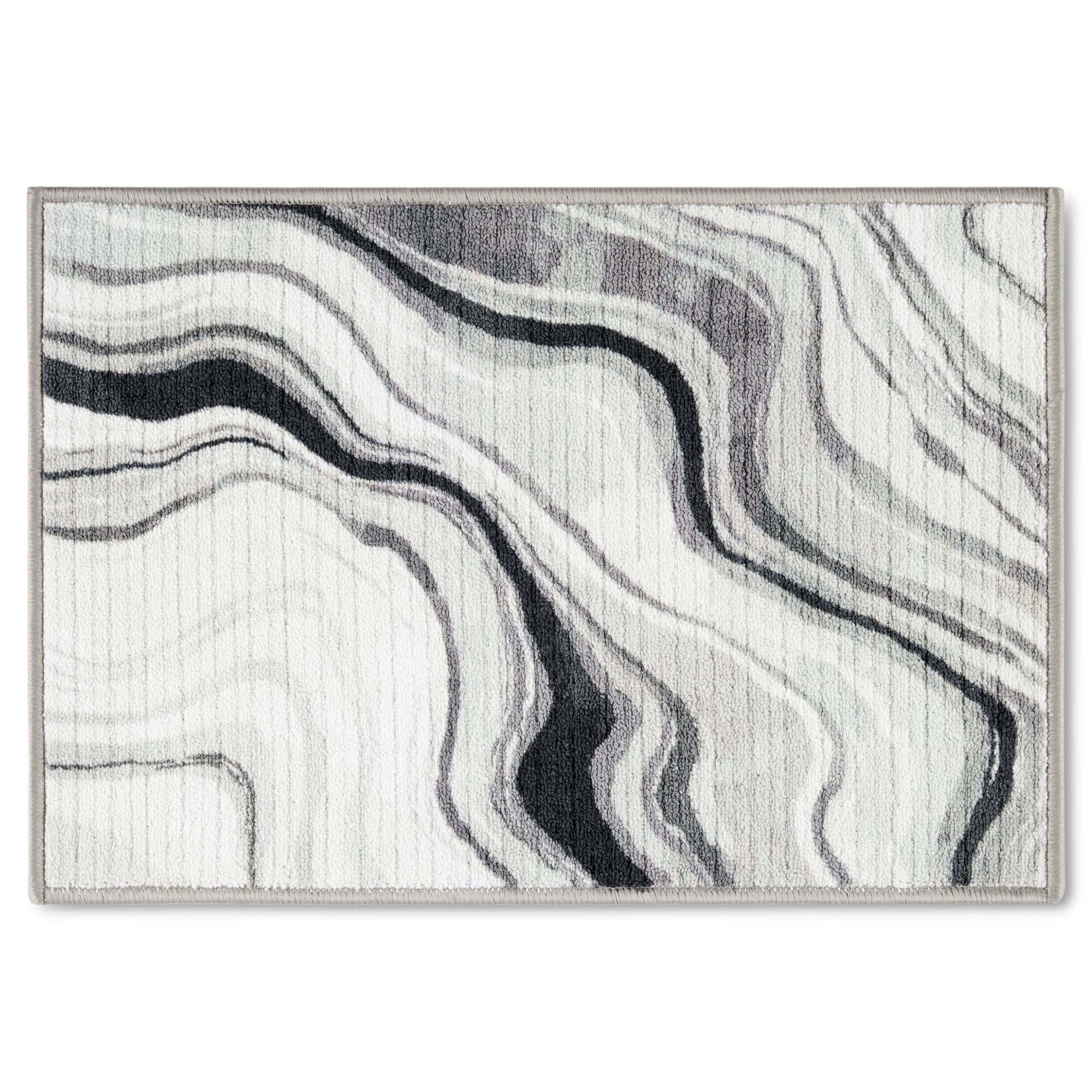 Mainstays Marble Fabric Mat, 18"x27", Black, Available in Multiple ...