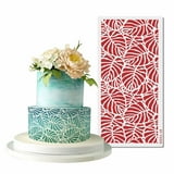 Cake Stencil Leaves Design Non-stick Hollow-carved Flexible Tough ...
