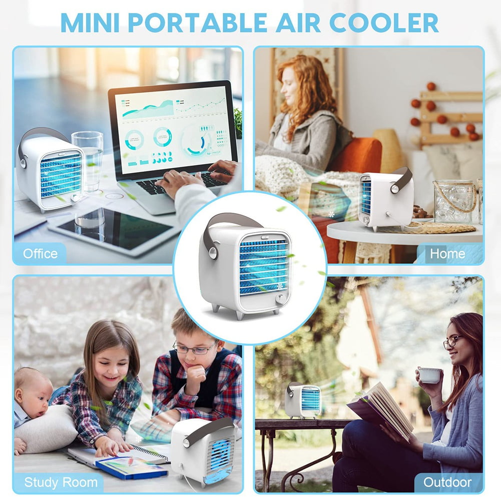 Evaporative Air Cooler, Speeds 4000 MAh Mini Air Conditioner, Colors ...