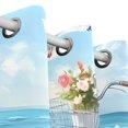 Bike Beach Blackout Curtains 55W x 84L Living Room Bedroom Curtains ...