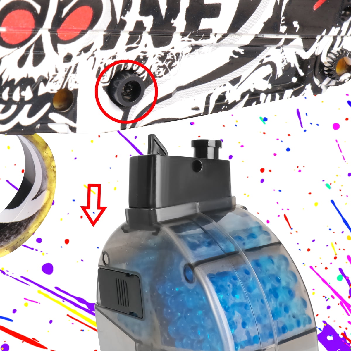 Buy Gel Ball Blaster Water Gun Electric Splatter Ball Gun with 10,000 ...