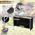 REDCAMP Outdoor Portable Bar Table with 2-Tier Shelf, Foldable ...