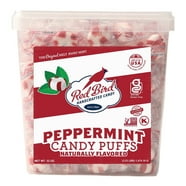 Red Bird Soft Peppermint Candy Puffs, Individually Wrapped, Sweet Mint ...