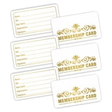 Membership Cards - Gold Foil Stamping 3.5" x 2" Blank Member ID Entry ...