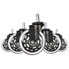WEN 3-Inch Polyurethane Replacement Office Chair Swivel Caster Wheels ...
