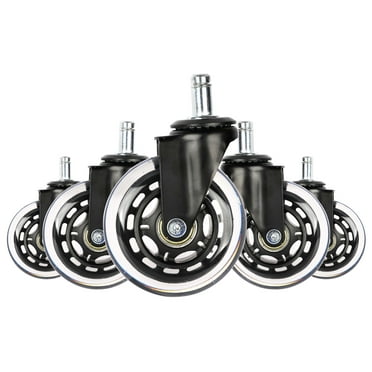 WEN 3-Inch Polyurethane Replacement Office Chair Swivel Caster Wheels ...