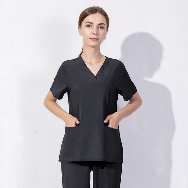 Uniforme de trabajo de médico, ropa de enfermera de manga corta, bata de hospital de belleza ...