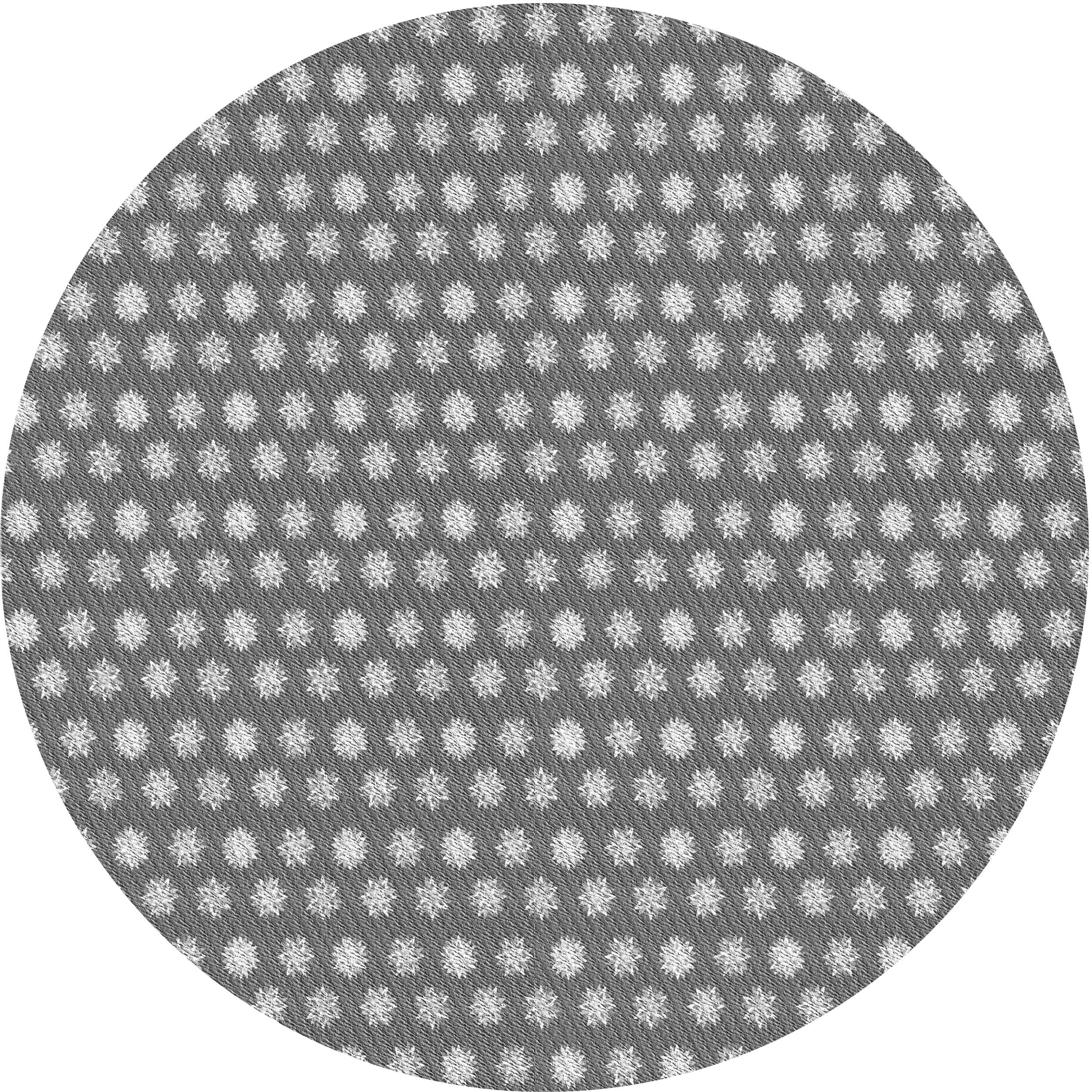 Ahgly Company Indoor Round Patterned Ash Gray Area Rugs, 6' Round ...