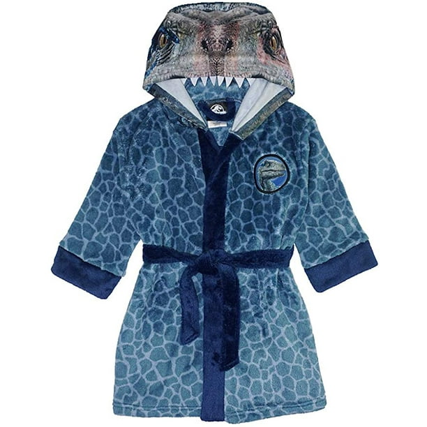 Jurassic World Dinosaur Boys Blue Raptor Fleece Robe (2T) - Walmart.com