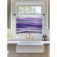 Art Purple Wave Sheer Curtains 45 Inch Long 1 Panel Watercolor Abstract ...