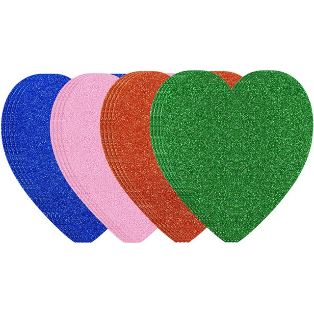PEACNNG 32 PCS Valentine's Day Foam Hearts Large Non-Adhesive Non ...