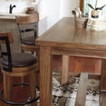 Ashley D542-12 Pinnadel Weathered Grayish Brown Finish Pub Bar Table ...