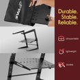 Adjustable DJ Laptop Stand with Two-Tier Storage Shelf – Portable Table ...