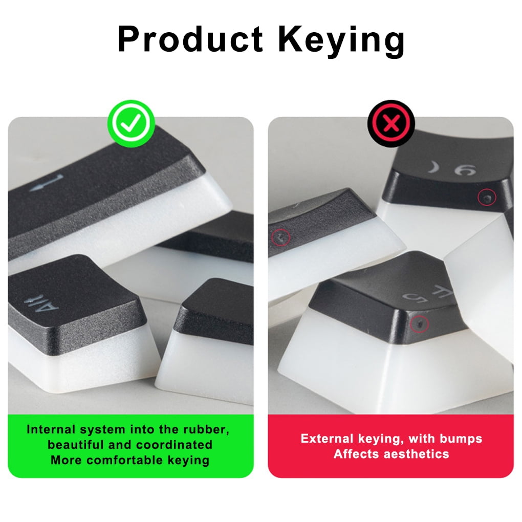 Buy Pack of 117 Gaming Working Keyboard Keycaps Universal Fit PBT ...