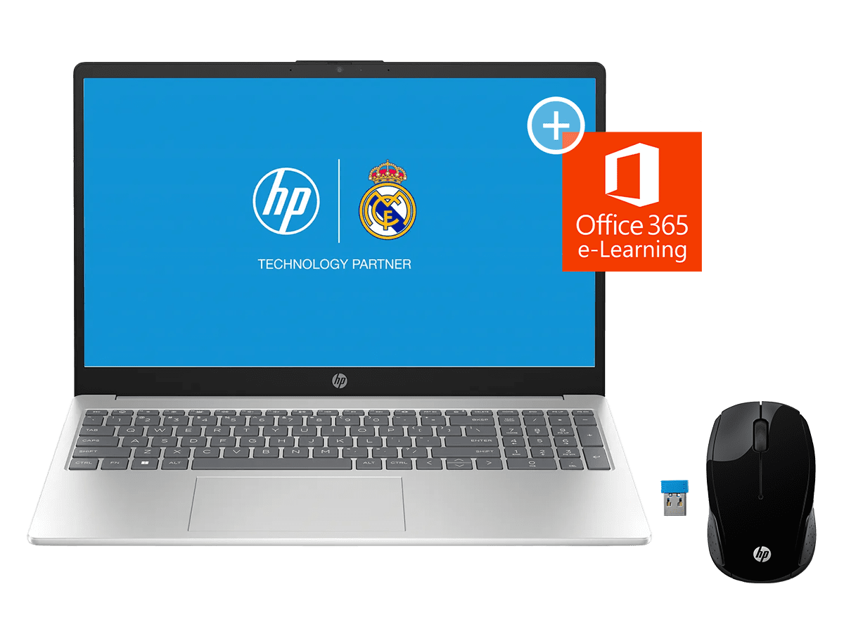 Laptop 15-FC0080LA + Office 365 + e-Learning + Mouse HP 200 Inalámbrico | Bodega Aurrera en línea