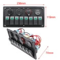 Geloo 8 Gang Marine Switch Panel Waterproof 12V Rocker Switch Panel ...