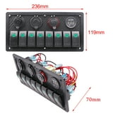 Geloo 8 Gang Marine Switch Panel Waterproof 12V Rocker Switch Panel ...