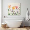Canvas Print Wall Art Oil Paintings Watercolor Flower Green Leaves ...